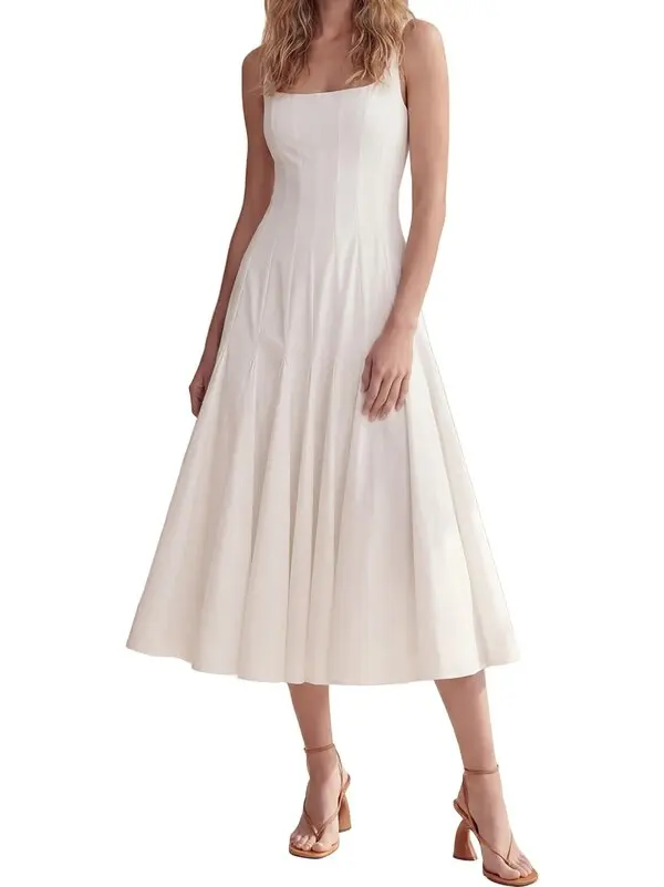 Alexis Nereida Cotton-blend Midi Dress - White