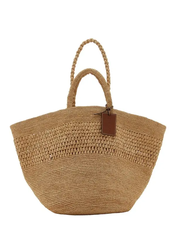 Manebí Fiji Raffia Tote Bag - Neutral