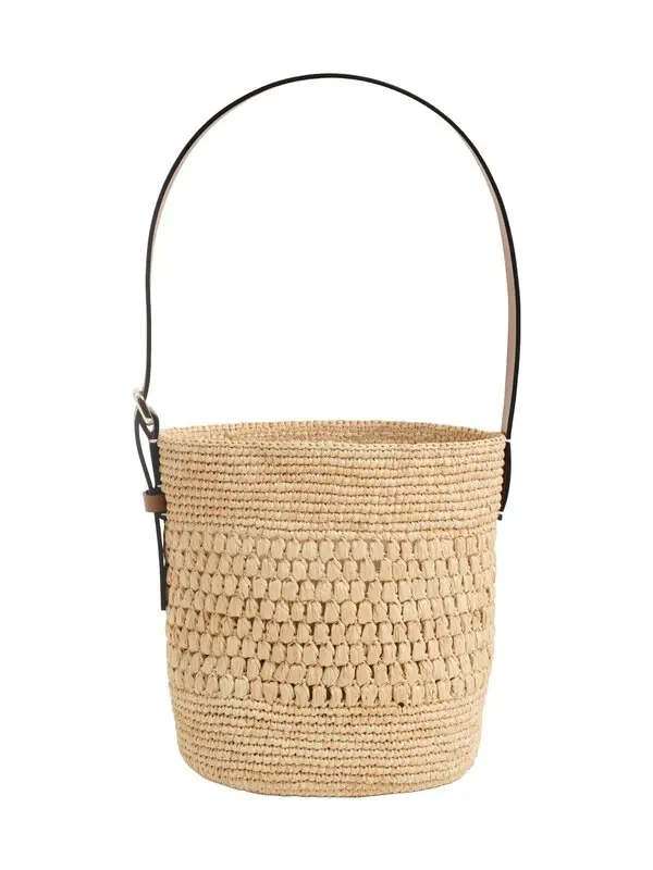 Manebí Loto Raffia Basket Bag - Neutral