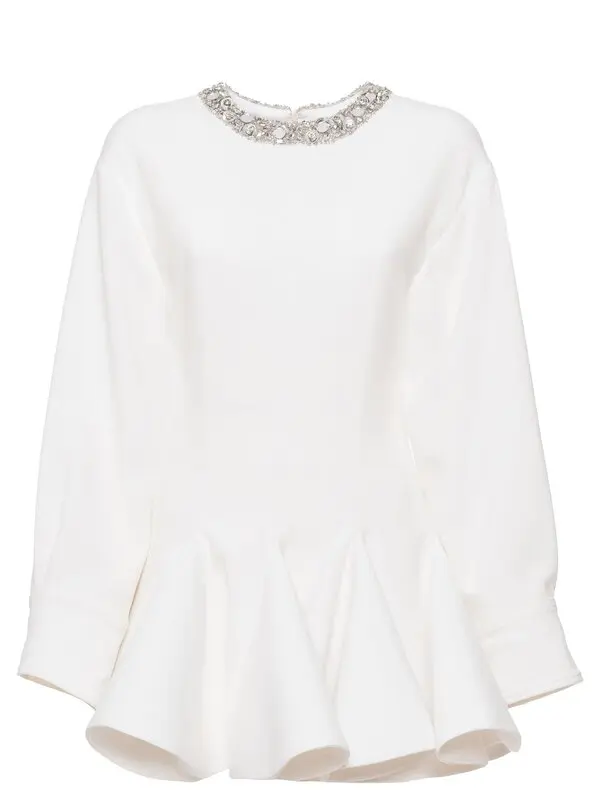 DES_PHEMMES Embellished Mini Dress - Off-white