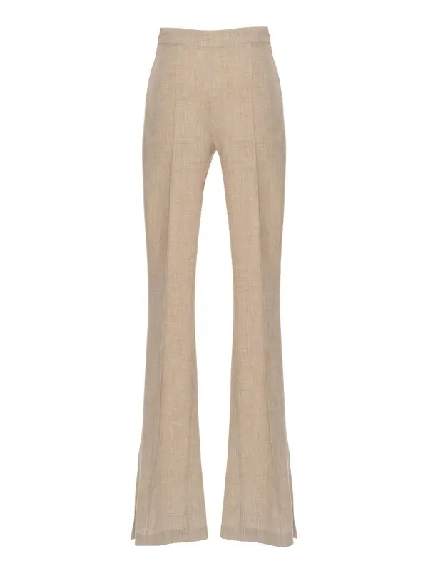 DES_PHEMMES Flared-leg Pants - Light Grey