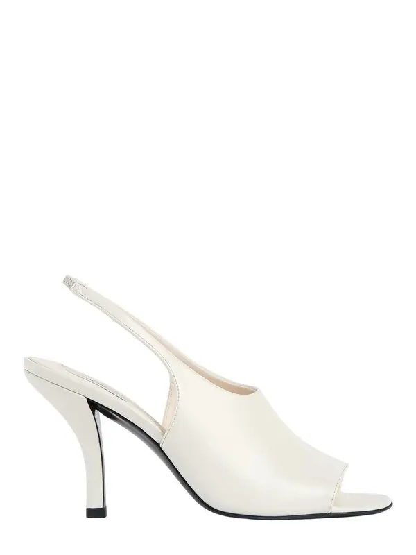 TOTEME Leather Slingback Sandals - White