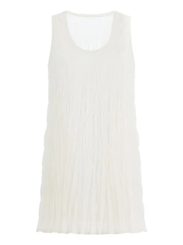 TOTEME Crinkled Knit Tank - White
