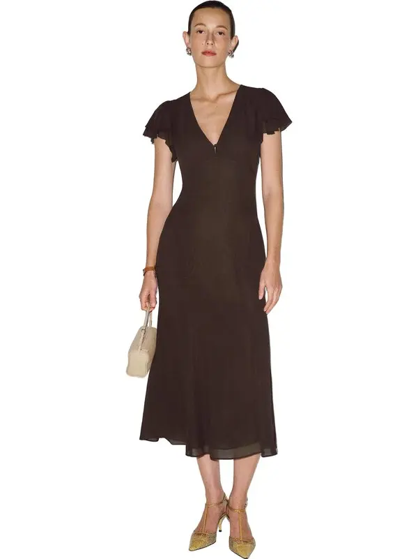 REFORMATION Frost Dress - Brown
