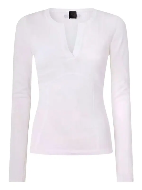 Pinko V-neck Long-sleeve Top - White