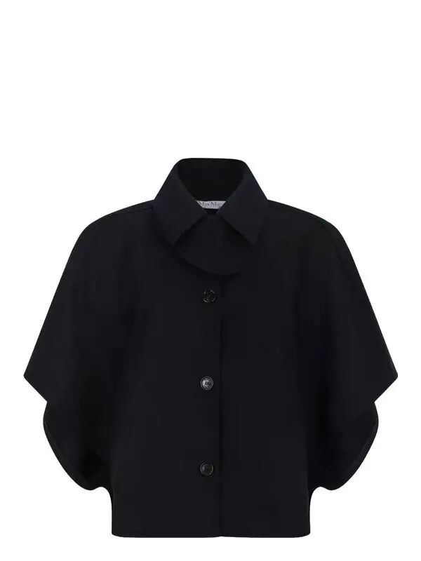 Max Mara Buttoned Collared Jacket - Blue