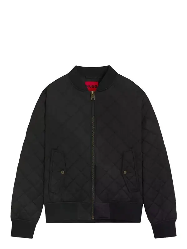Hugo Quilted Bomber Jacket - Black