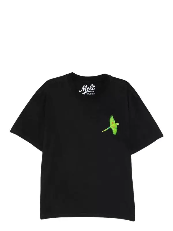 MELT Bird-print T-shirt - Black