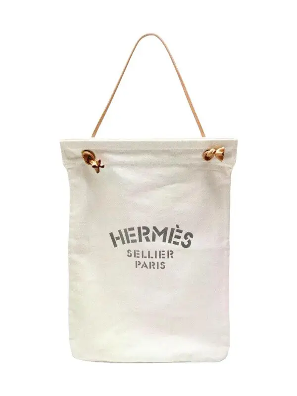 Hermès Aline Canvas Tote Bag - Neutrals