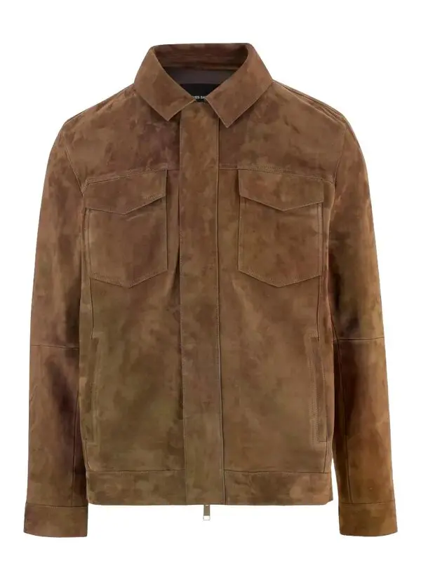 YVES SALOMON Suede Jacket - Brown