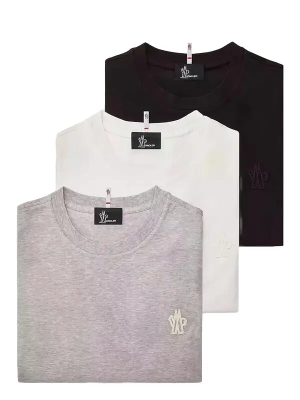 Moncler Logo Round-neck T-shirt - Grey