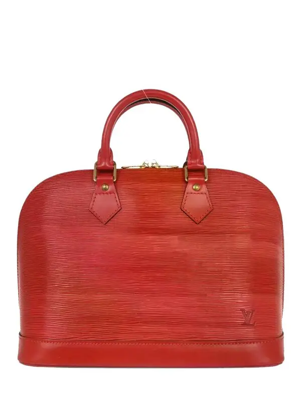 LOUIS VUITTON 1996 Alma Textu Handbag - Red