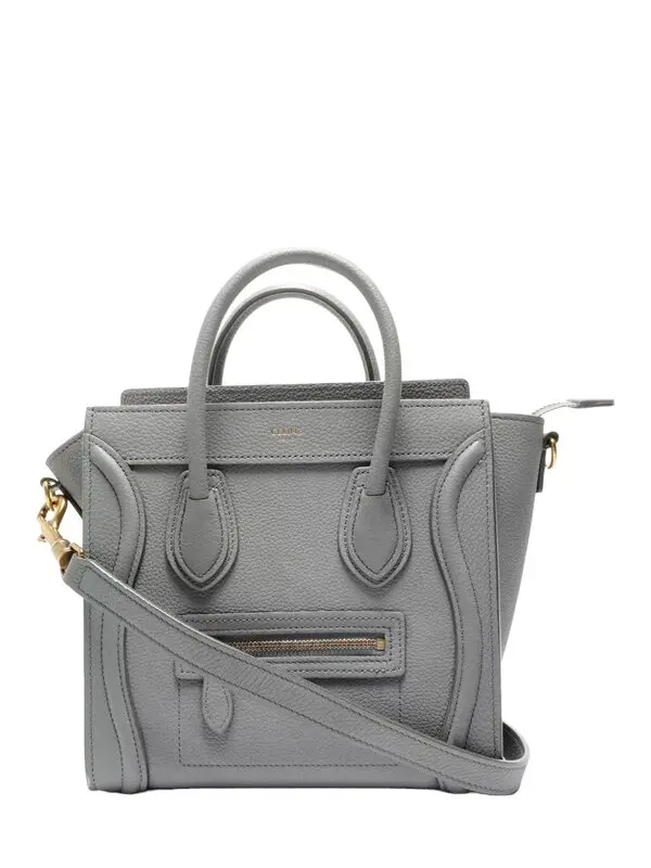 Celine 2015s Luggage Leather Handbag - Grey