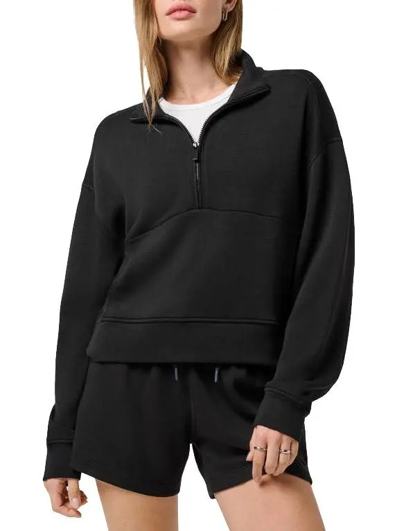 Travis Mathew Skyloft Half Zip Sweatshirt - Black