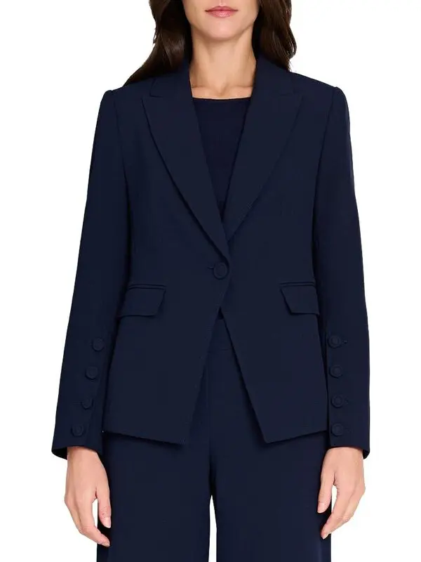 TAHARI ASL Single-button Blazer - Deep Navy