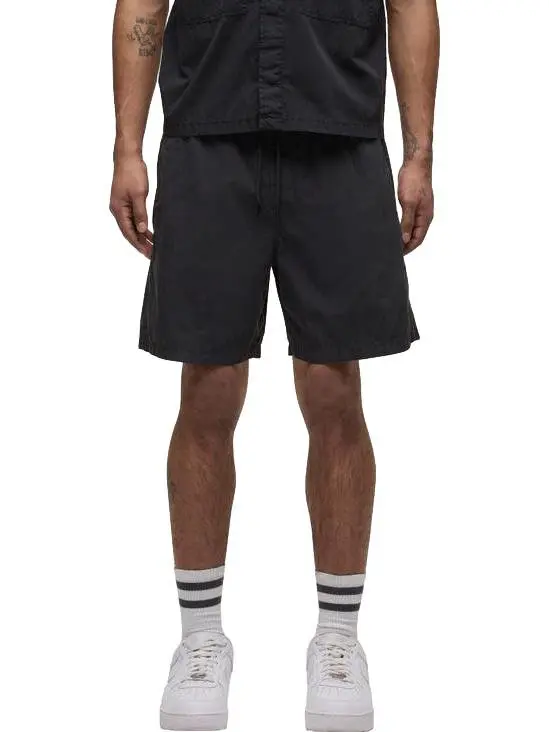 Hudson Jeans Cotton-blend Drawstring Shorts - Black