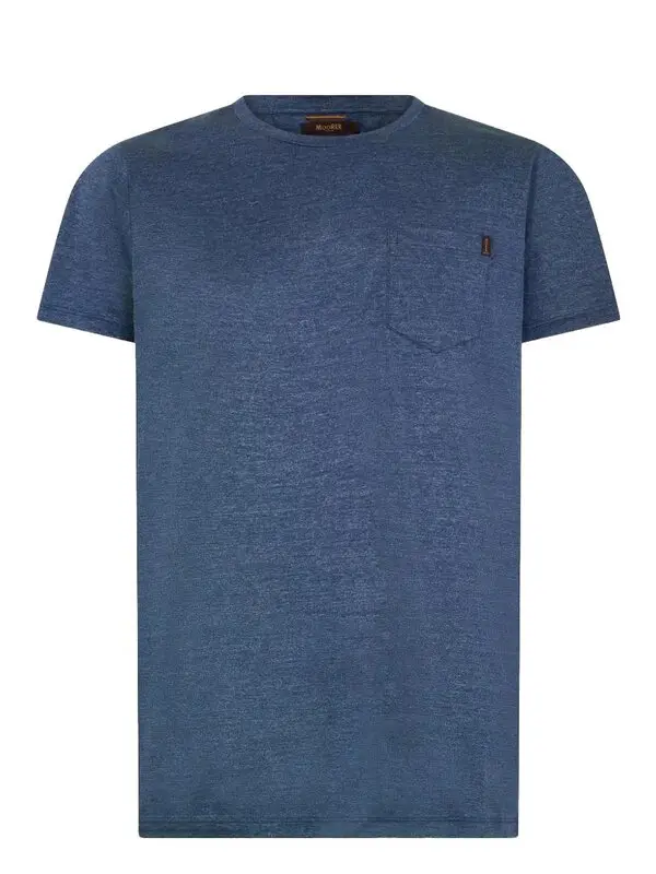 MOORER Bruzio T-shirt - Blue