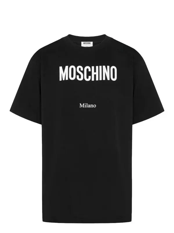 Moschino Logo Printed T-shirt - Black