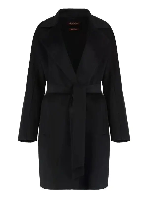 Max Mara Notched-lapel Coat - Black