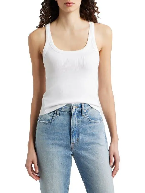 Rag & Bone The Essential Rib Tank - White