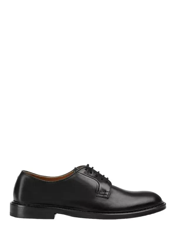DOUCAL'S Leather Lace-up Derby Shoes - Black