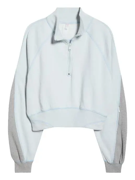 Free People Half Zip Pullover - Arctic Snow