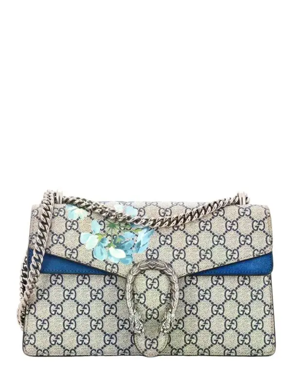 Gucci Dionysus Blooms Print Gg Coated Canvas Small Shoulder Bag - Blue