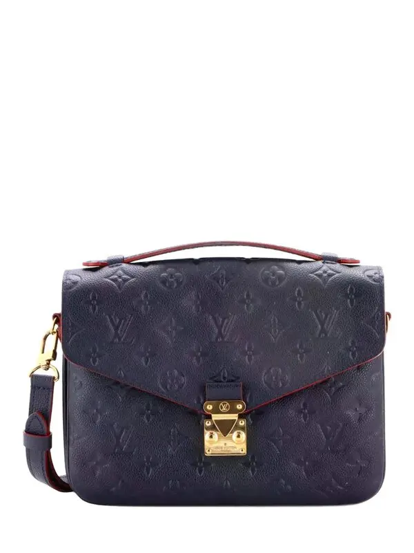 LOUIS VUITTON Pochette Metis Monogram Empreinte Leather Crossbody Bag - Blue