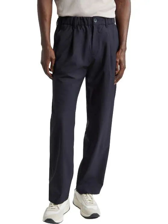 Herno Regular Fit Woolly Trousers - Navy