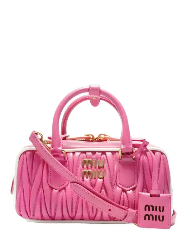 Miu Miu 2023 Arcadi Leather Tote Bag - Pink