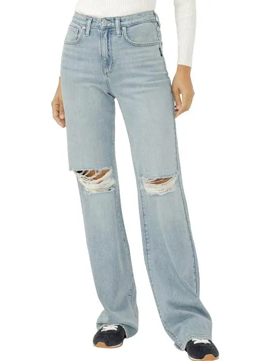 SILVER JEANS CO. Ripped Trouser Jeans - Corfu