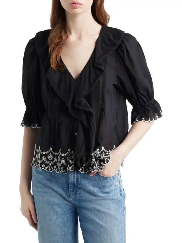 Madewell The Blaire Top - Jet Black