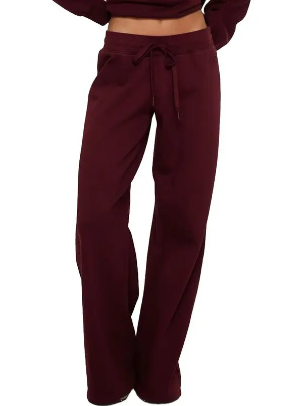 Princess Polly Dodie Wide Leg Sweatpants - Washed Currant
