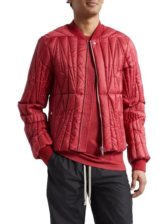 Moncler Geocamo Flight Down Bomber Jacket - Red
