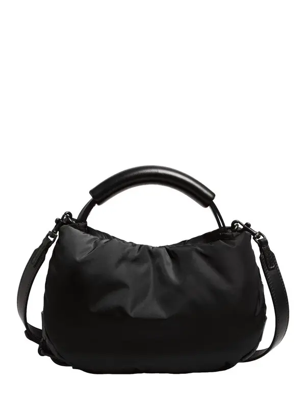 Moschino Handle Me Nylon Top Handle Bag - Black 00b On2
