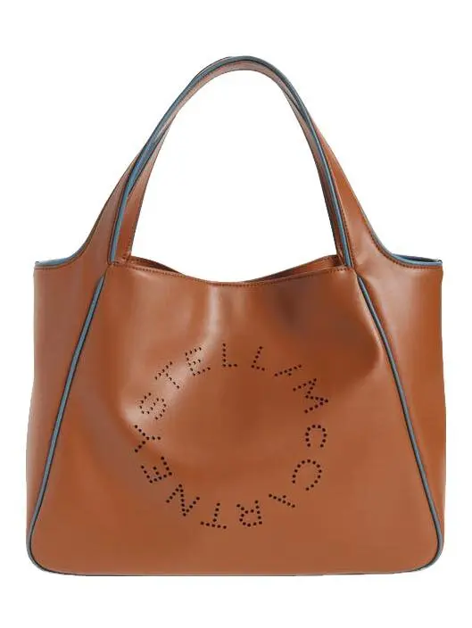 Stella McCartney Perforated Logo Faux Leather Tote - Brandy