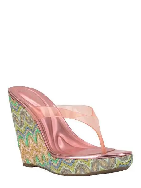 Jessica Simpson Jyseta Platform Wedge Flip Flop - Cameo Pink