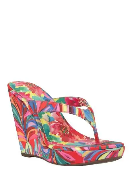 Jessica Simpson Jyseta Platform Wedge Flip Flop - Multi