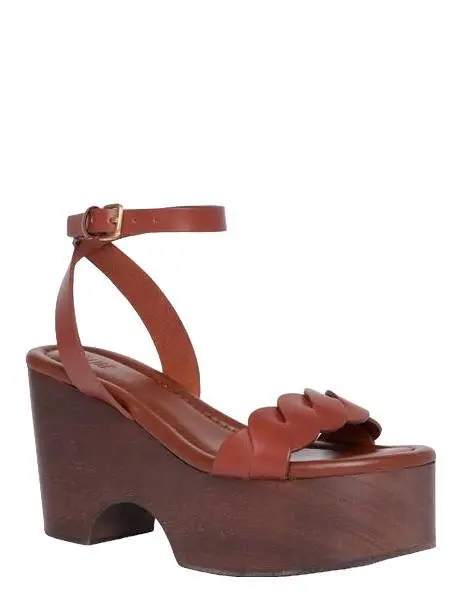 Paige Romy Ankle Strap Platform Sandal - Whisky