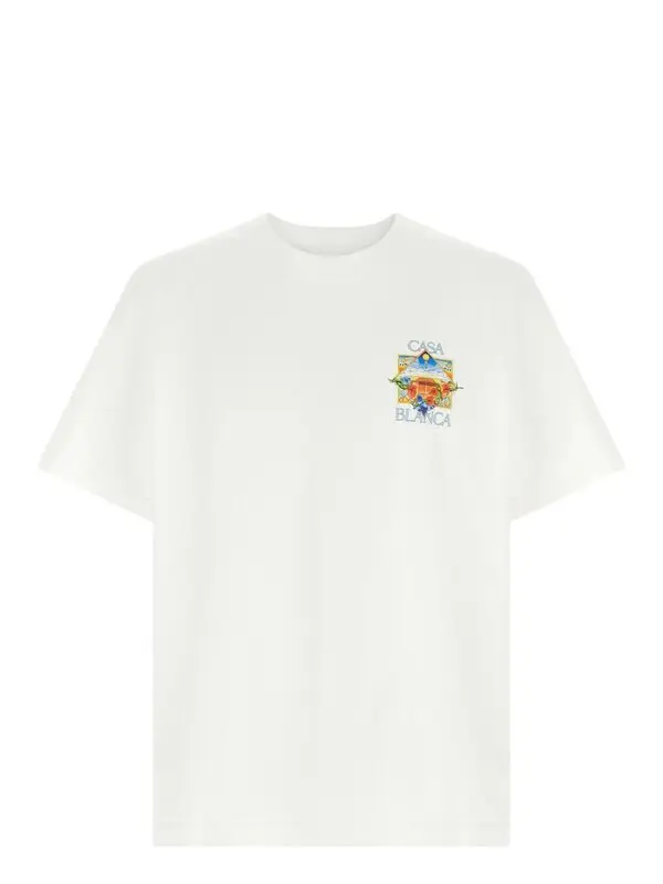 Casablanca Flower Court Icon T-shirt - White