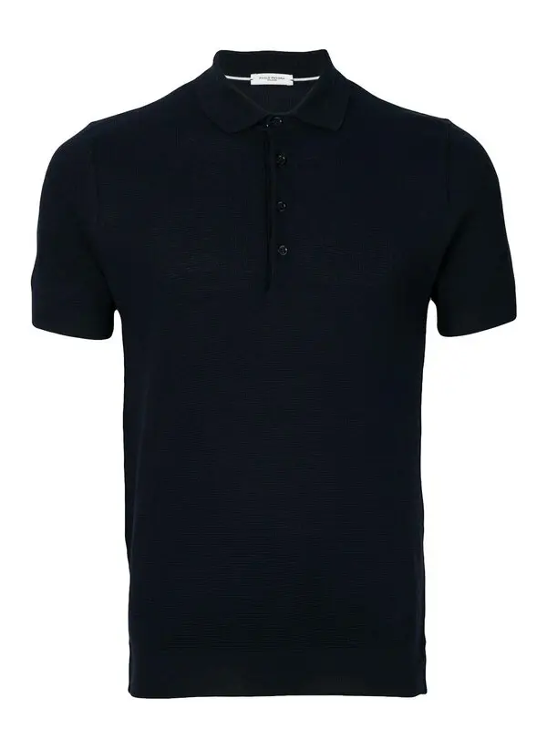 PAOLO PECORA Cotton Polo Shirt - Blue