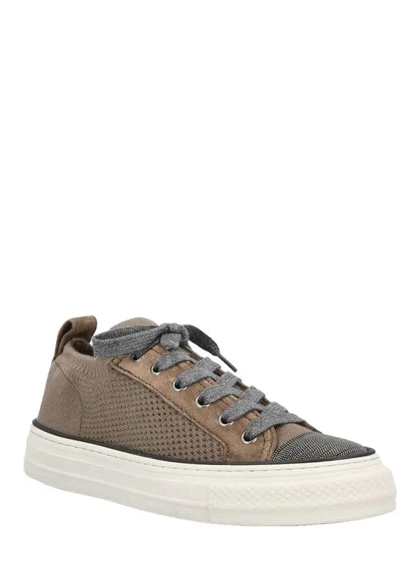 Brunello Cucinelli Leather Sneakers - Brown