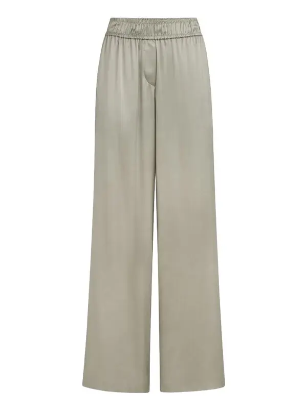 Brunello Cucinelli Silk Trousers - Green