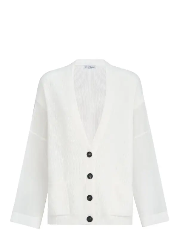 Brunello Cucinelli Cotton Cardigan - White