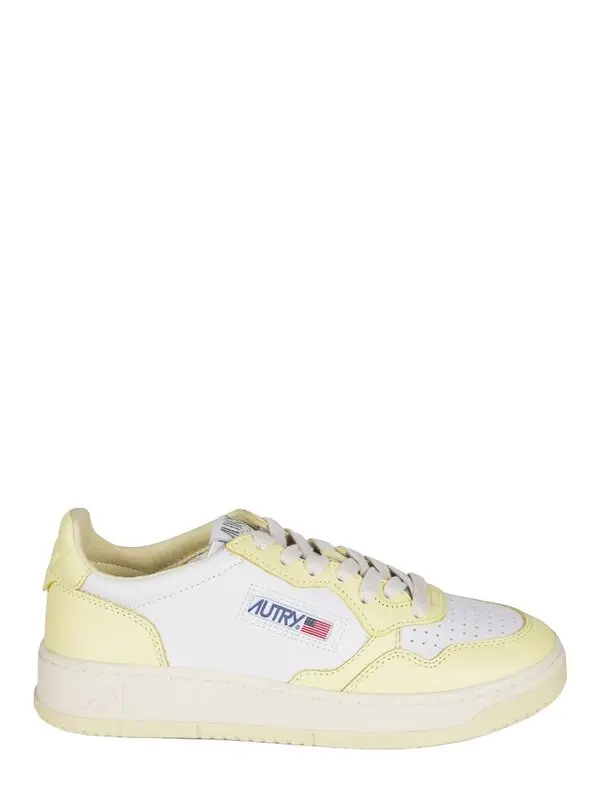 AUTRY Medialist Low Leather Sneakers - Yellow