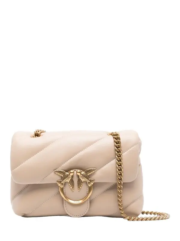Pinko Love Puff Mini Shoulder Bag - Beige