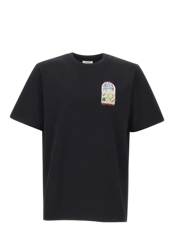 Casablanca Tennis Landscape T-shirt - Black