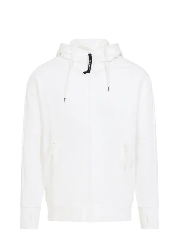 C.P. COMPANY Diagonal Raised Fleece Sweatshirt - White