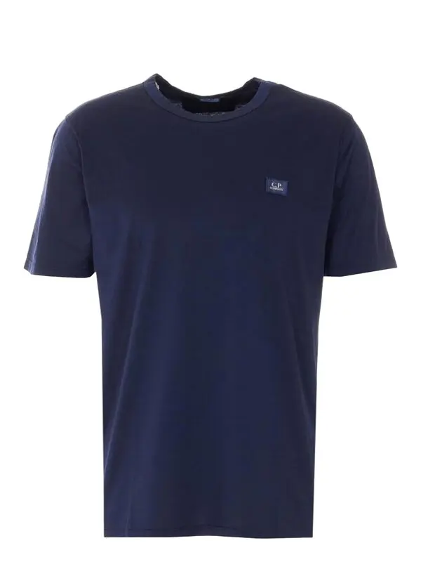 C.P. COMPANY Logo Cotton T-shirt - Blue