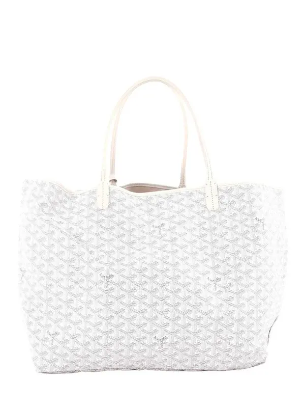 GOYARD Saint Louis Gm Tote Coated Canvas - White